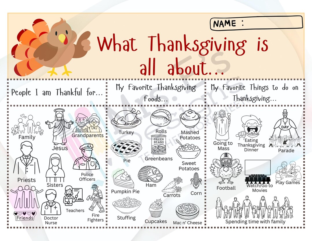 Thanksgiving Reflection Worksheet | Gratitude Activity (digital ...