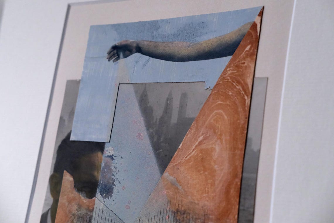 Original Mixed Media Collage: Surrealist Collage, Vintage Cityscape Art ...