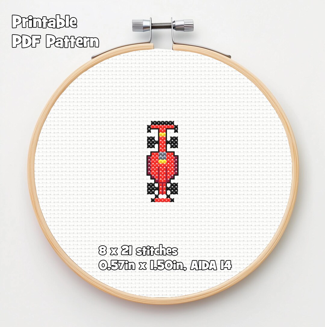 Ferrari Formula Car PDF Cross Stitch Pattern, 2024 Livery, 8w X 21h - Etsy