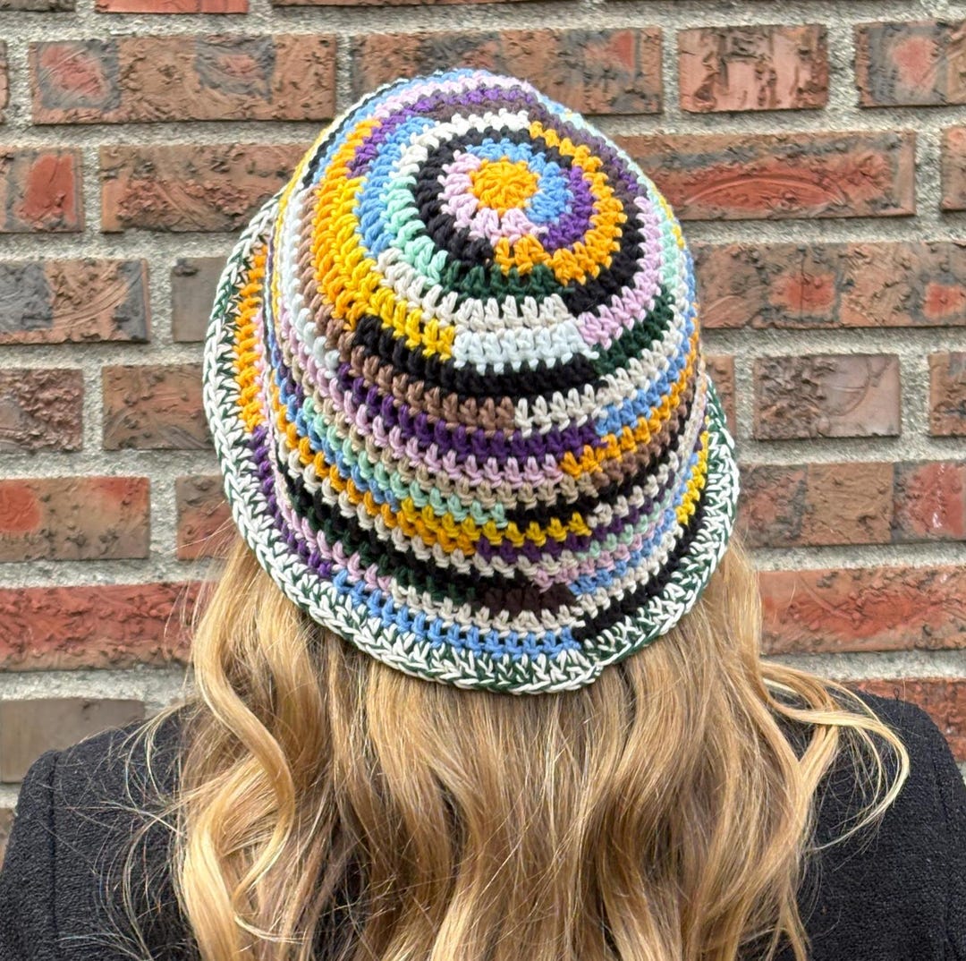 Multicolor Bucket Hat PATTERN Crochet - Etsy
