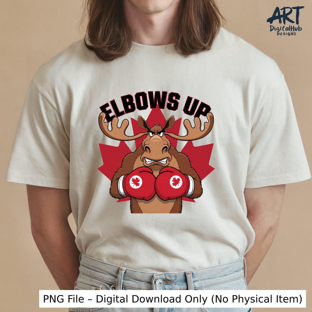 Canada Moose Boxing PNG, Elbows up Clipart, Canadian Sports Design - Etsy