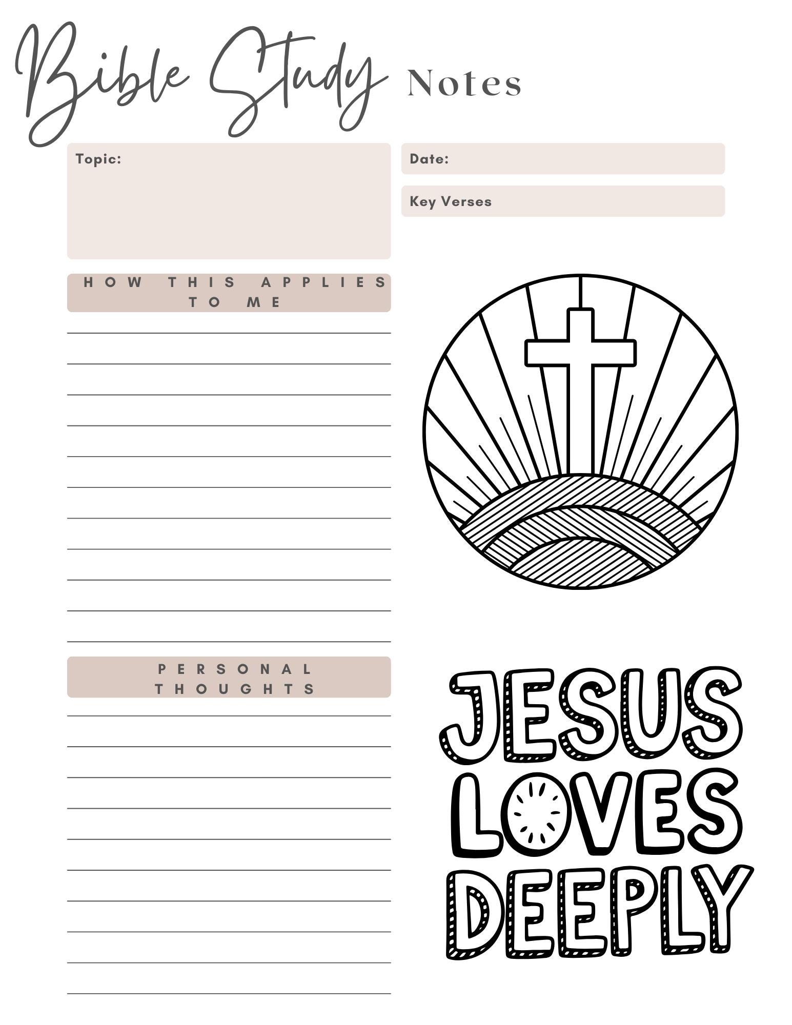 Bible Study Doodle Notes Downloadable - Etsy