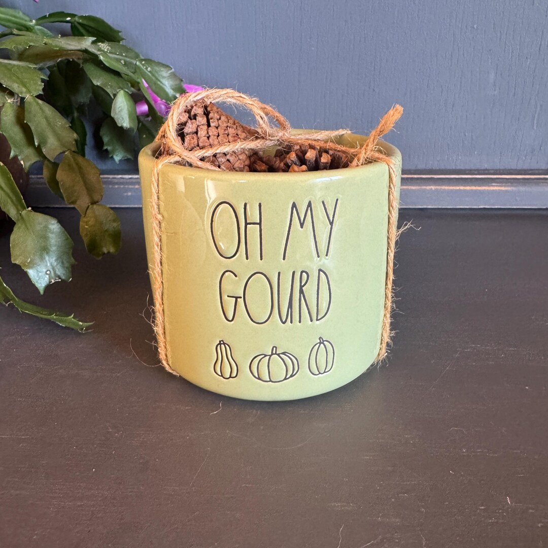 Rae Dunn Artisan Collection 'OH MY GOURD' by Magenta Plant Pot - Etsy