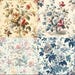 Vintage Floral Digital Paper Bundle | 16 Unique Designs | 12"x12" | 300 ...