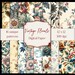 Vintage Floral Digital Paper Bundle | 16 Unique Designs | 12"x12" | 300 ...