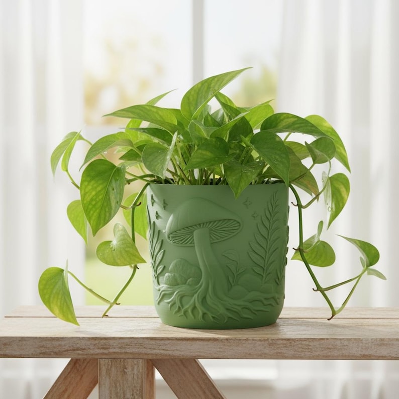 Custom 3D Printed Planter “myco” – Mushroom Pot With Saucer, Choose Two ...