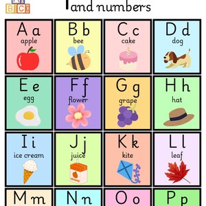 Printable Alphabet and Number Flashcards for Kids | Educational ...