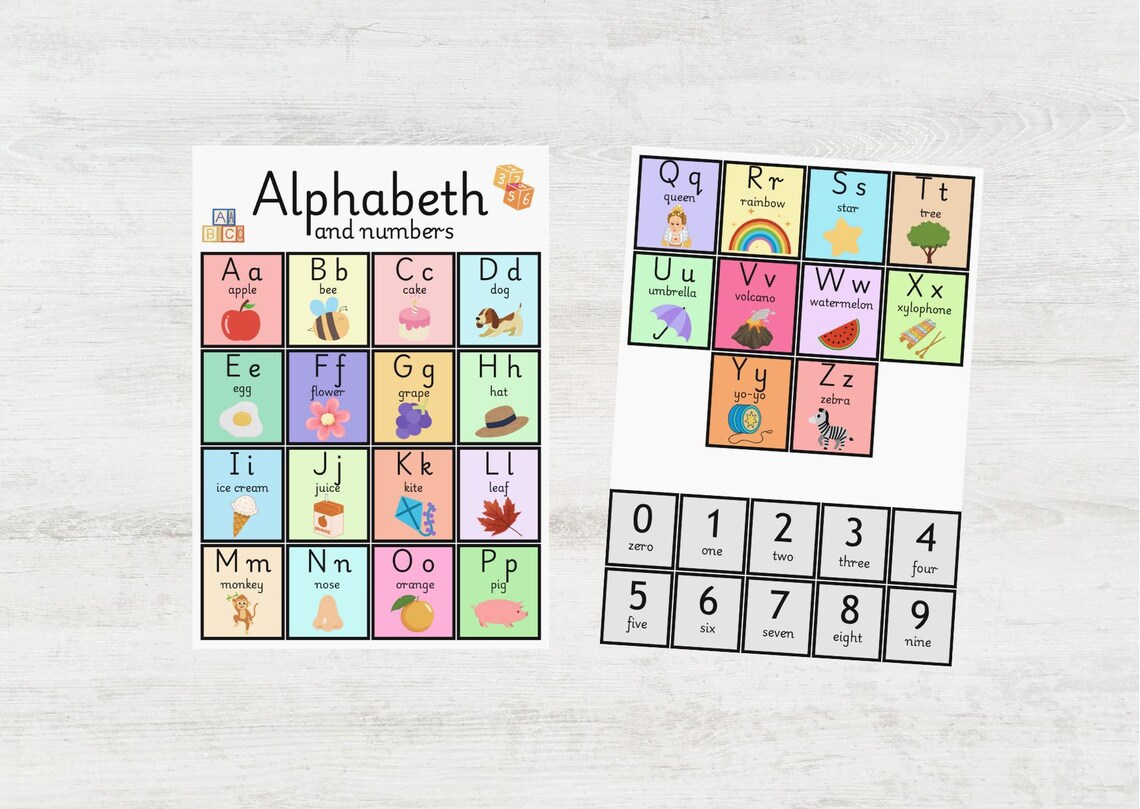 Printable Alphabet and Number Flashcards for Kids | Educational ...