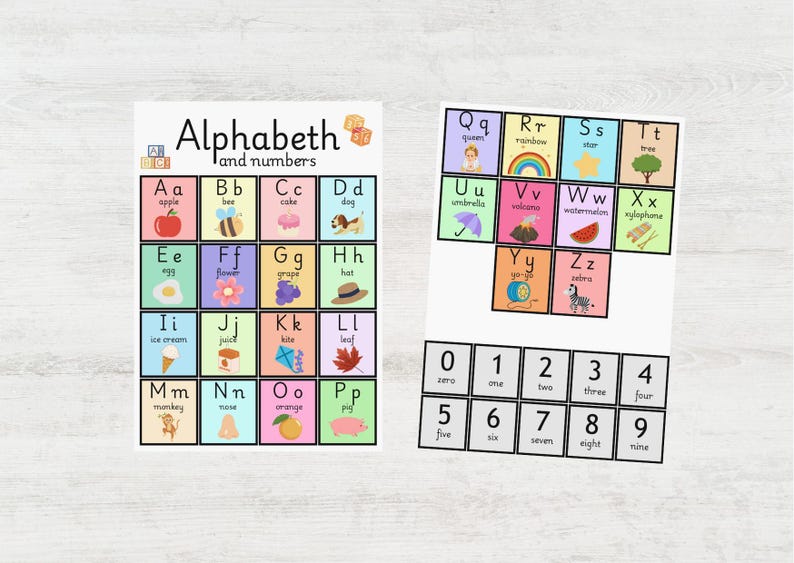 Printable Alphabet and Number Flashcards for Kids | Educational ...