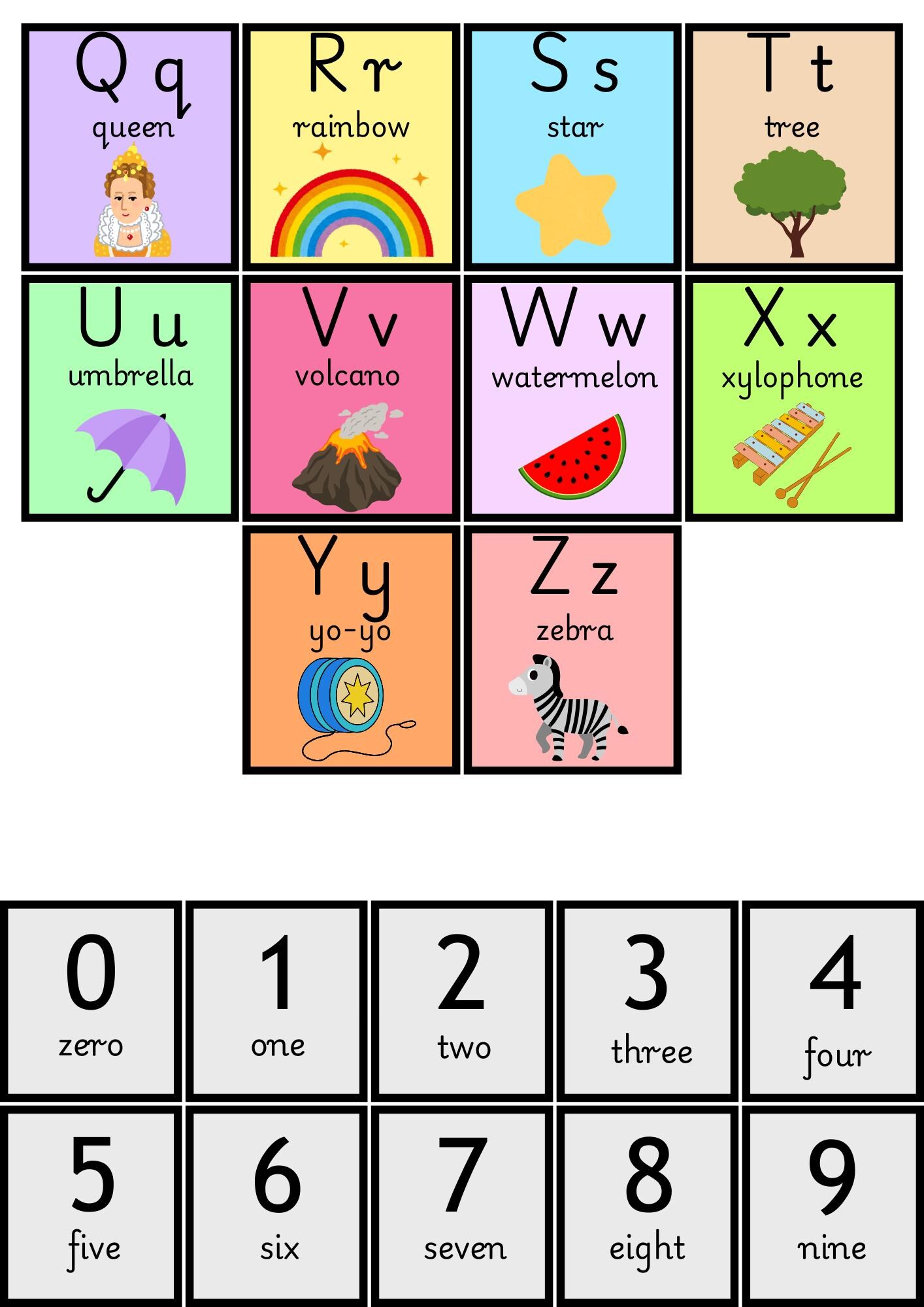 Printable Alphabet and Number Flashcards for Kids | Educational ...