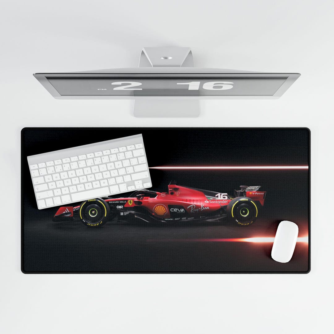 Formula 1 Ferrari Racing Desk Mat - Perfect for Car Enthusiasts, Office ...