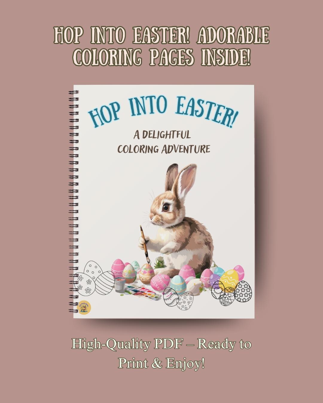 Easter Fun Coloring Book – Cute Bunnies, Eggs, & Spring Designs! - Etsy