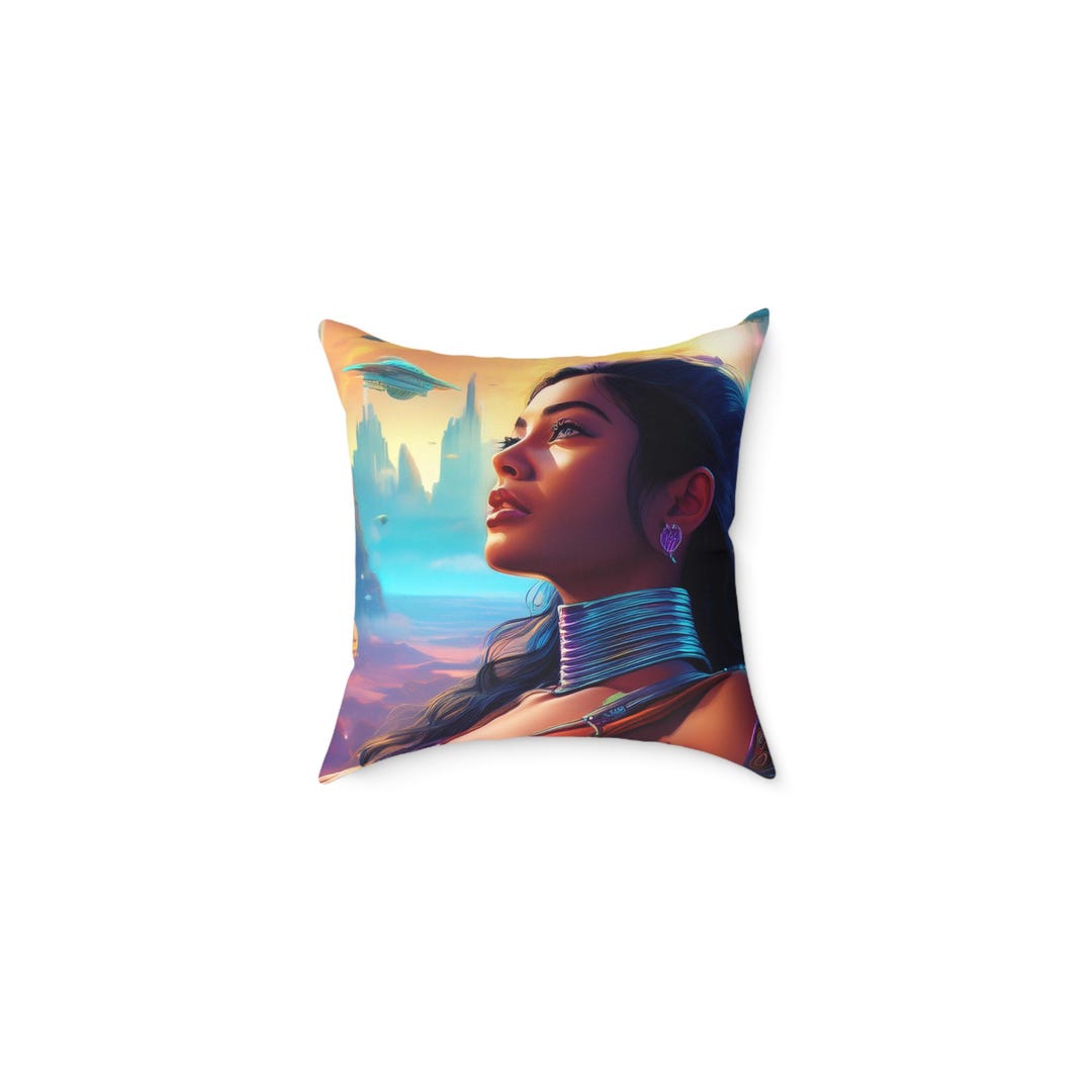 Serene Dreamscape Pillow, Bohemian Home Decor, Cozy Throw Pillow ...