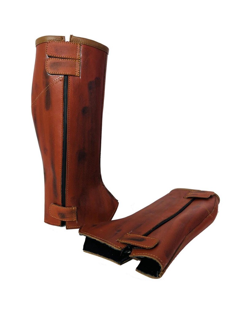 Boba Fett Inspired Leather Boot Covers | Star Wars Mandalorian Gaiters ...