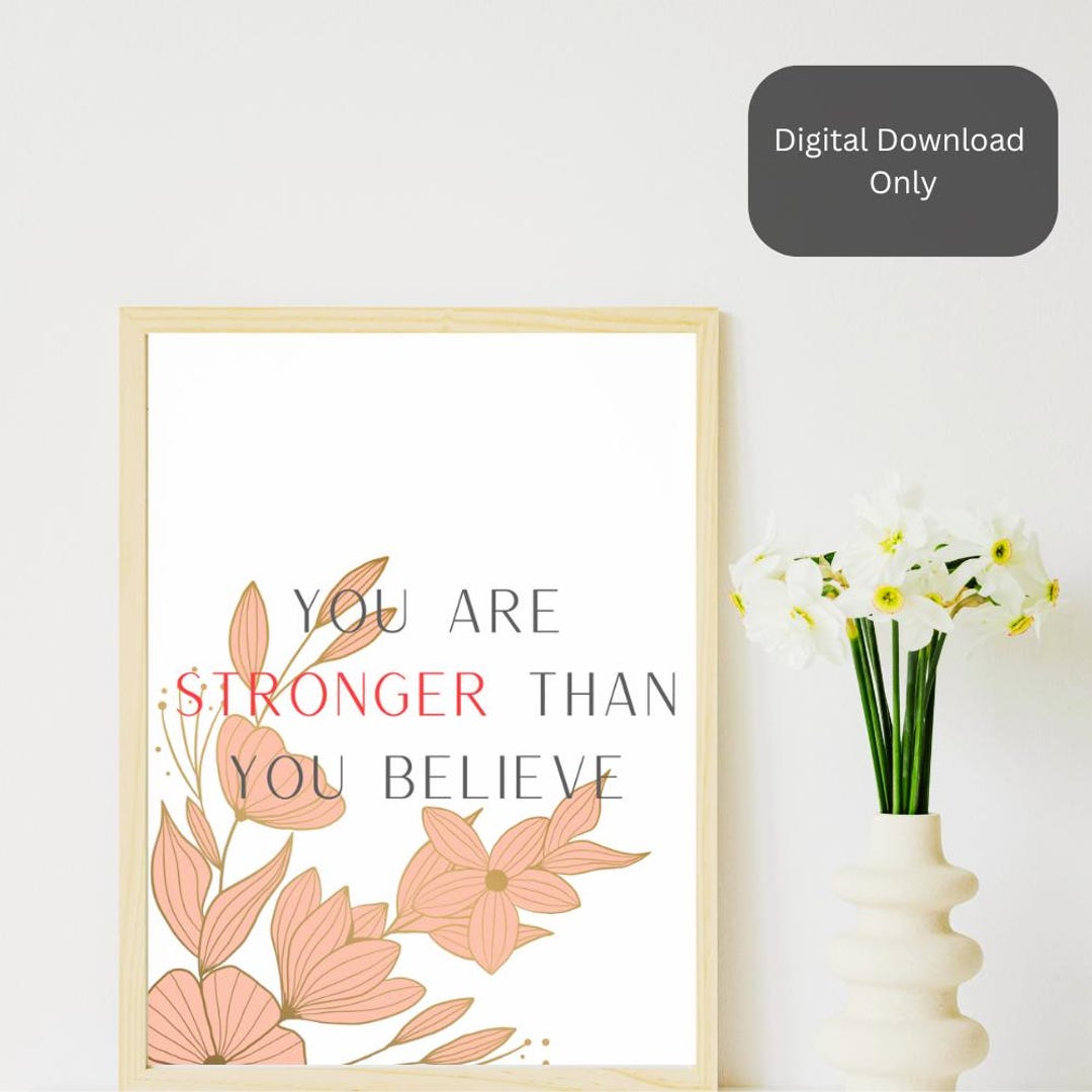 Positive Wall Art, Mindfulness Wall Poster, Daily Affirmations, Room ...