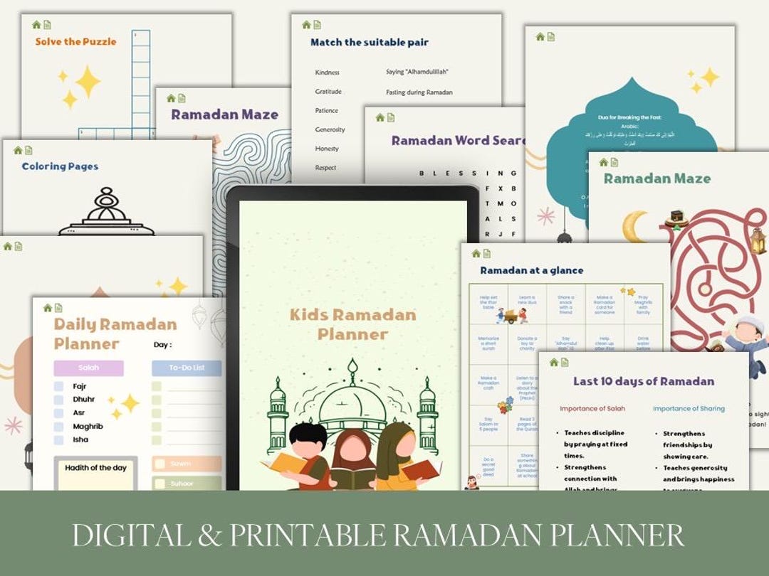 Ramadan Kids Planner | Ramadan Journal | Islamic Activity & Quizzes ...