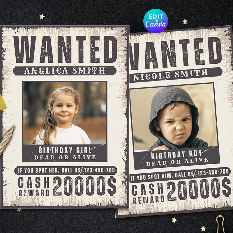 Wanted Poster - Etsy