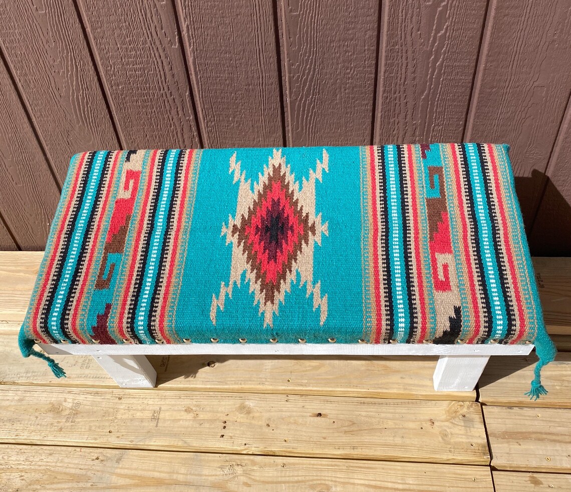 Southwest Bench Aztec Bench Western Furniture Wood Bench Entryway Bench ...