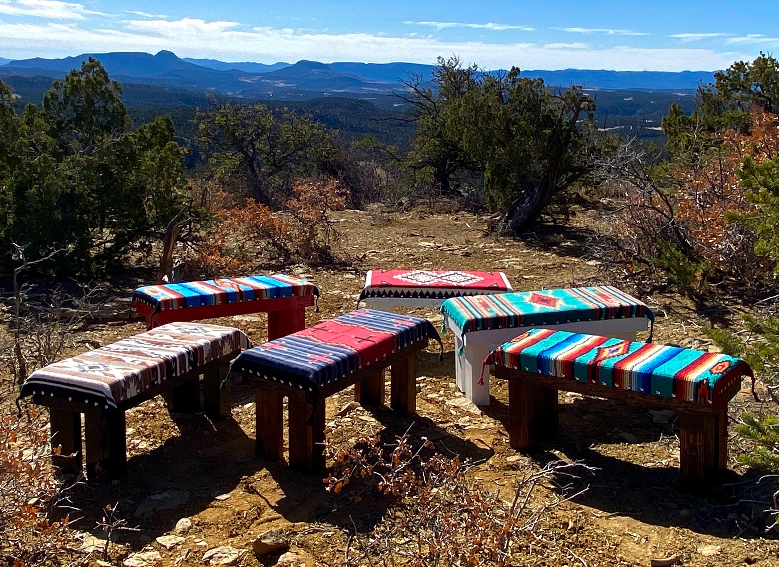 Southwest Bench Aztec Bench Western Furniture Wood Bench Entryway Bench ...