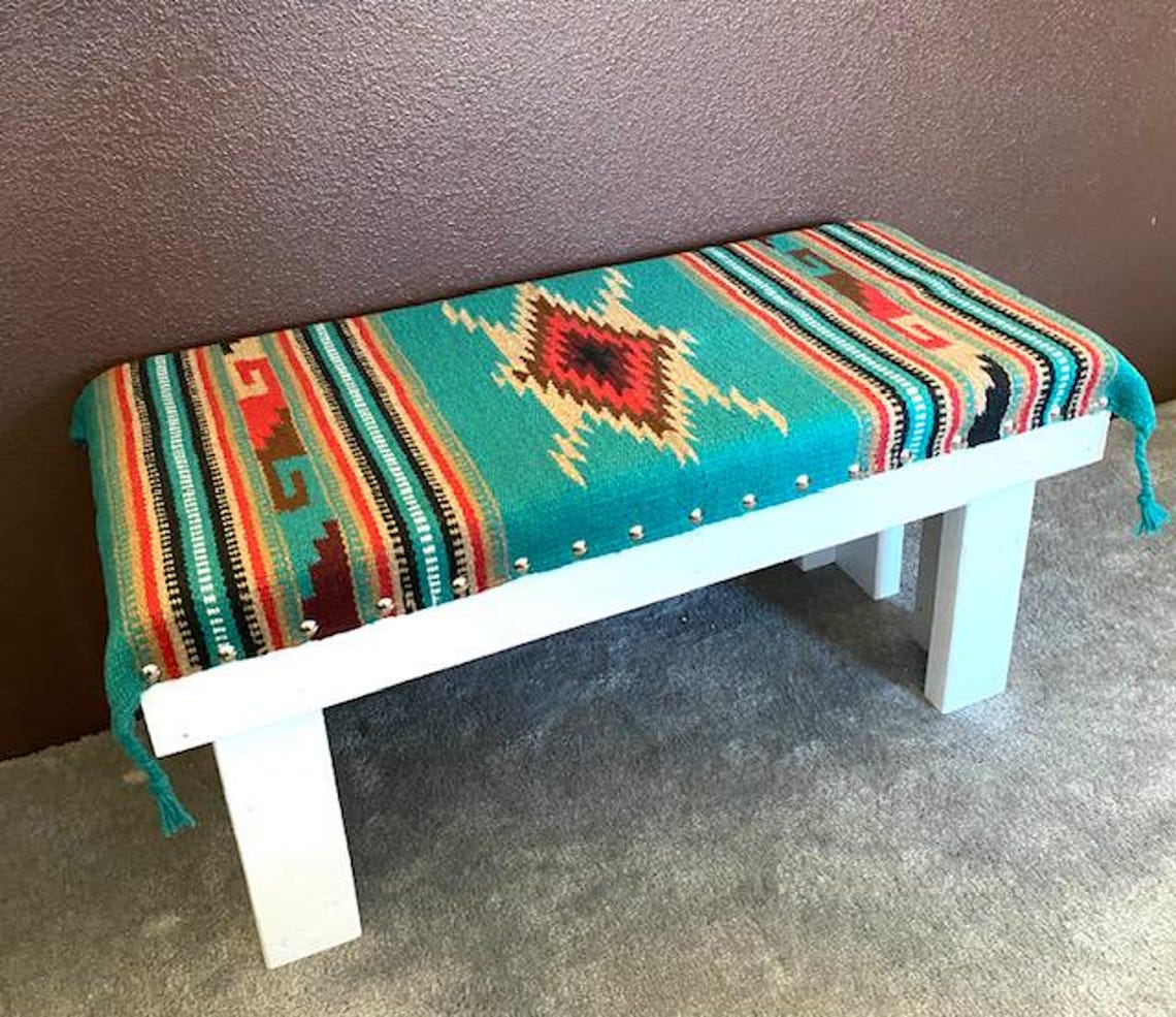Southwest Bench Aztec Bench Western Furniture Wood Bench Entryway Bench ...