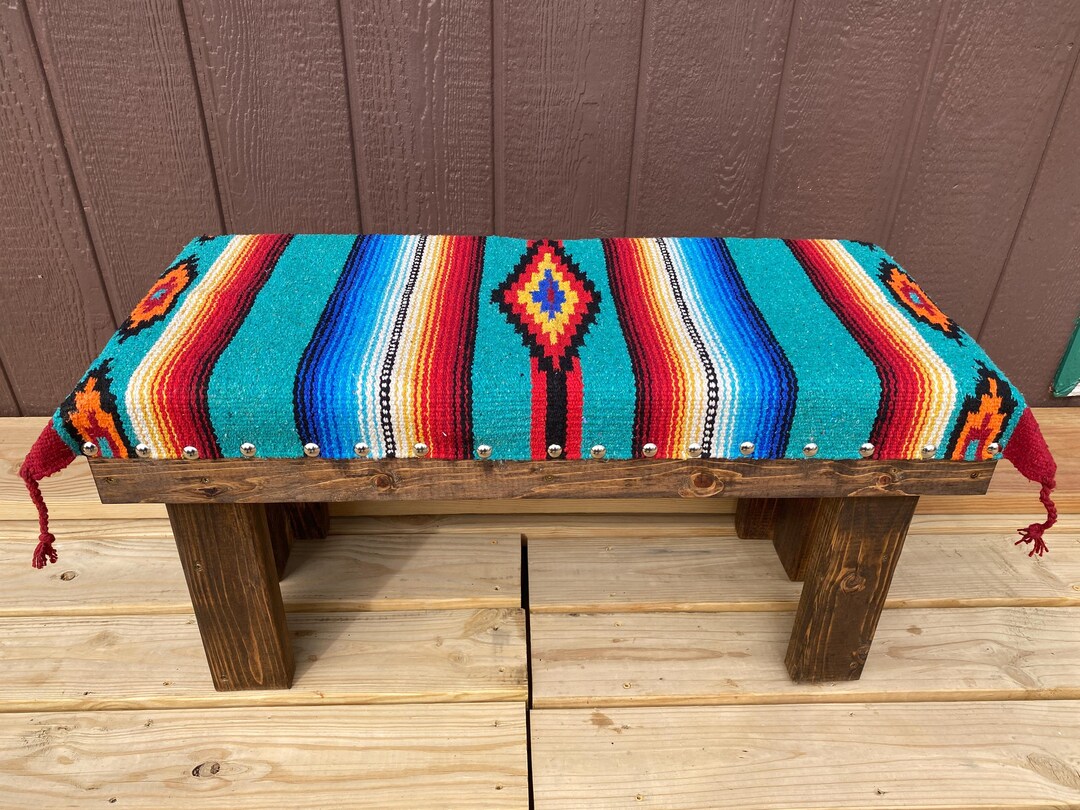 Southwest Bench Aztec Bench Western Furniture Wood Bench Entryway Bench ...