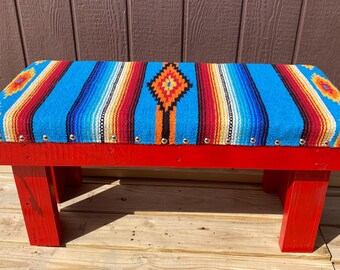 Southwest Bench Aztec Bench Western Furniture Wood Bench Entryway Bench ...
