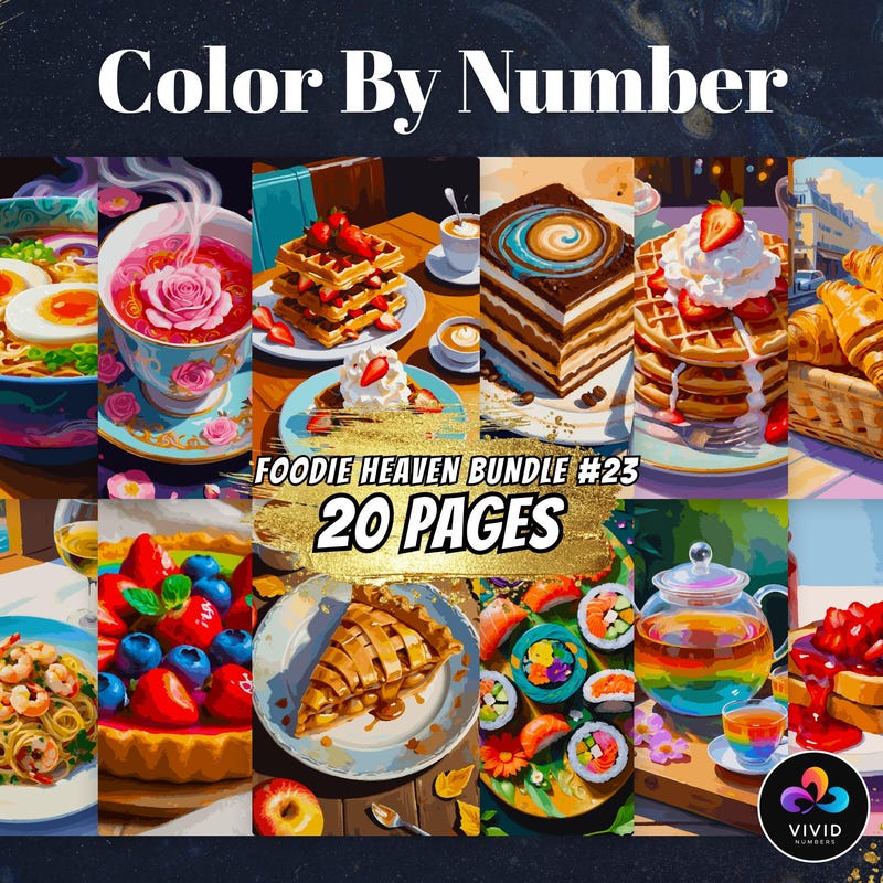 Food Number Art - Etsy