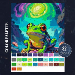Frog Existential Paint by Numbers for Adults Printable Color by Numbers ...