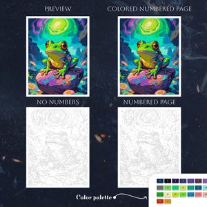 Frog Existential Paint by Numbers for Adults Printable Color by Numbers ...