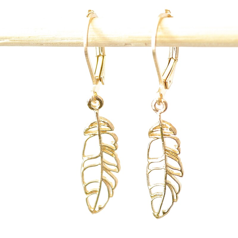 Gold Feather Jewelry - Etsy