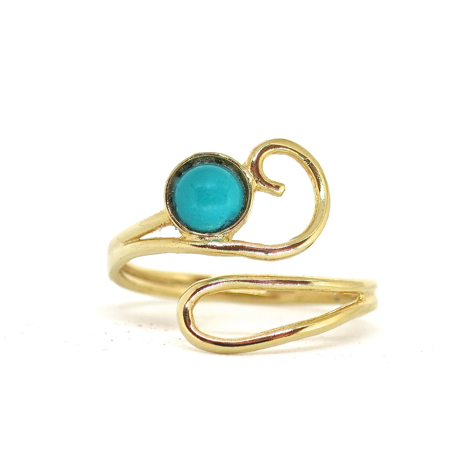 Gold Turquoise ring 14K Turquoise ring Solid 14K gold Ring | Etsy