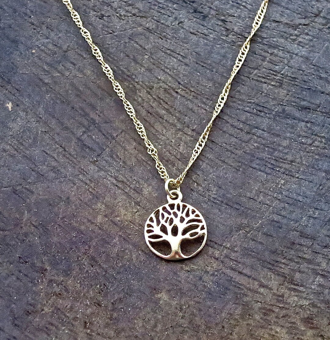 Tree of Life Gold Necklace Pendant for Women - Etsy