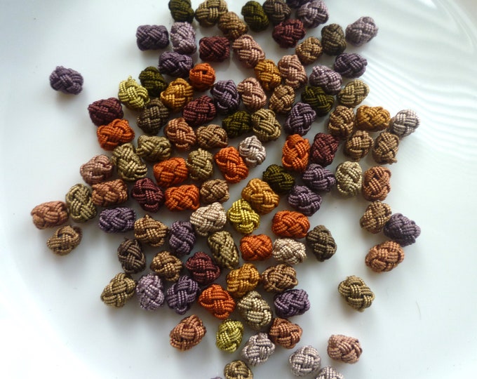 SALE Moroccan Art Silk Beads/buttons, Handmade, Mini Fiber Buttons ...