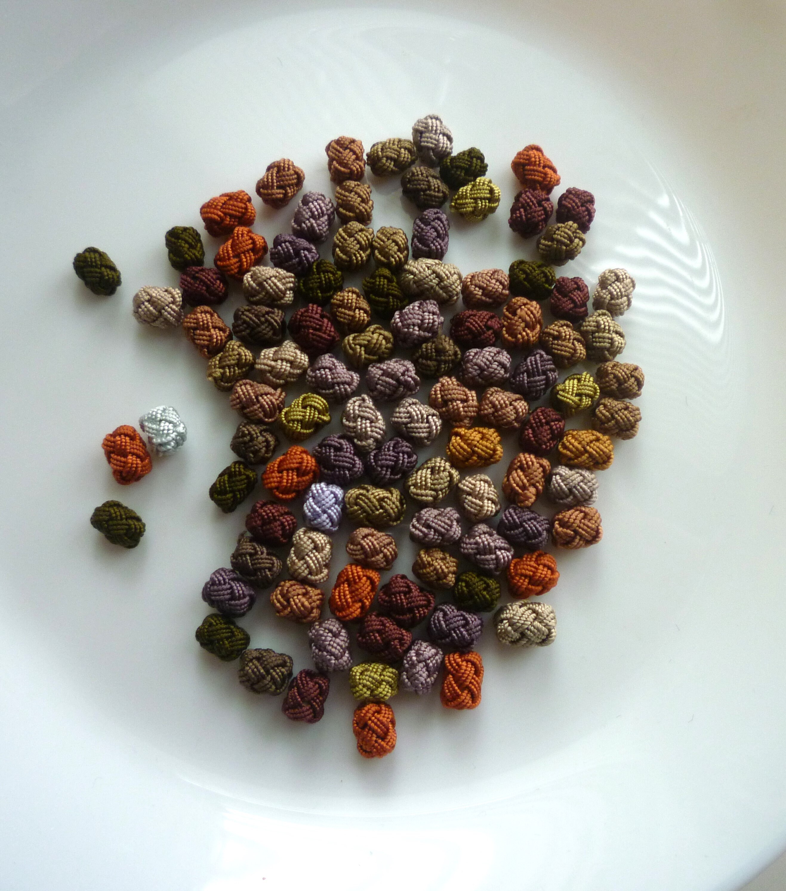 SALE Moroccan Art Silk Beads/buttons, Handmade, Mini Fiber Buttons ...