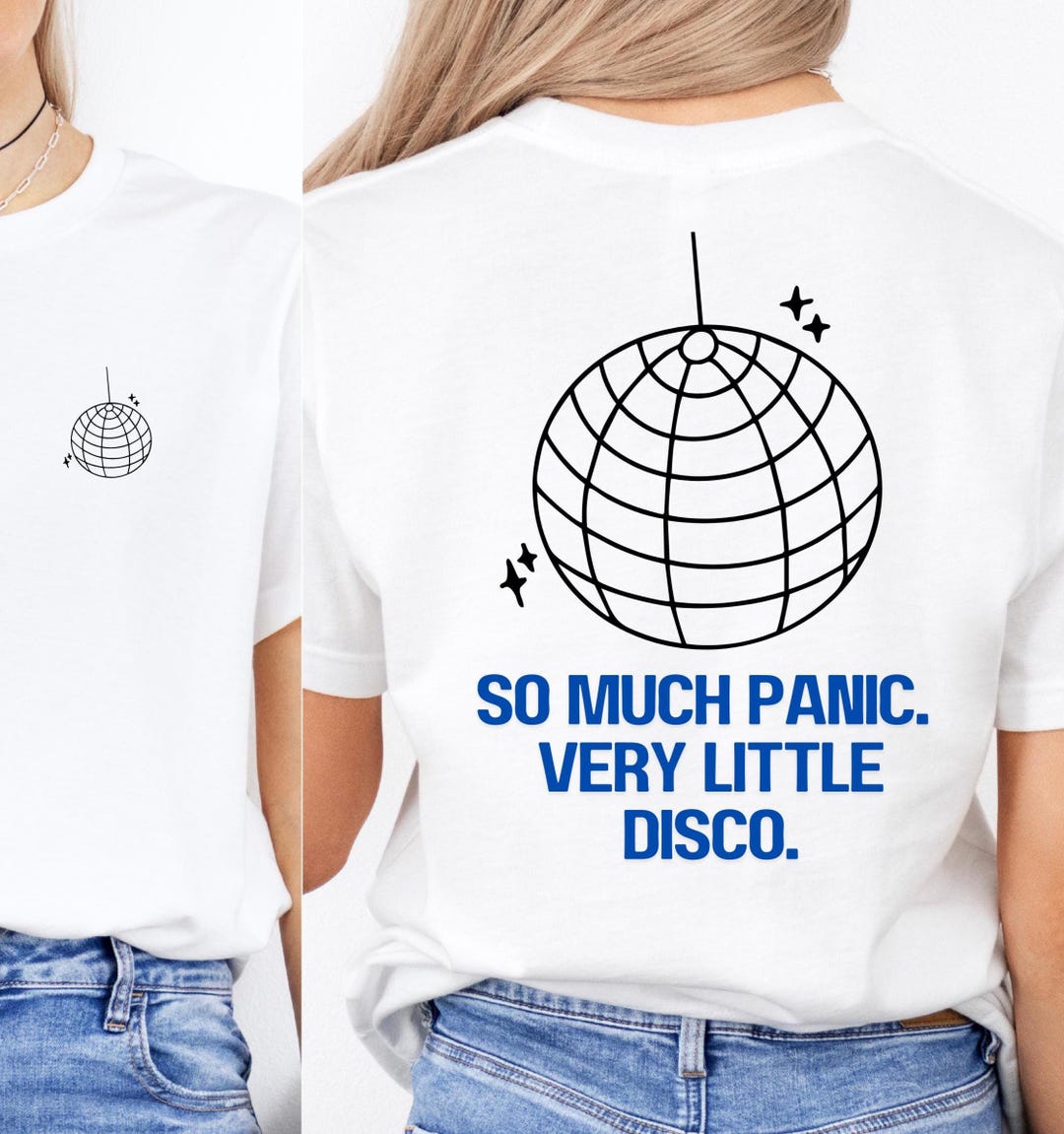So Much Panic Very Little Disco T-shirt | Funny Retro Shirt for Women | Funny Saying Shirt With ...