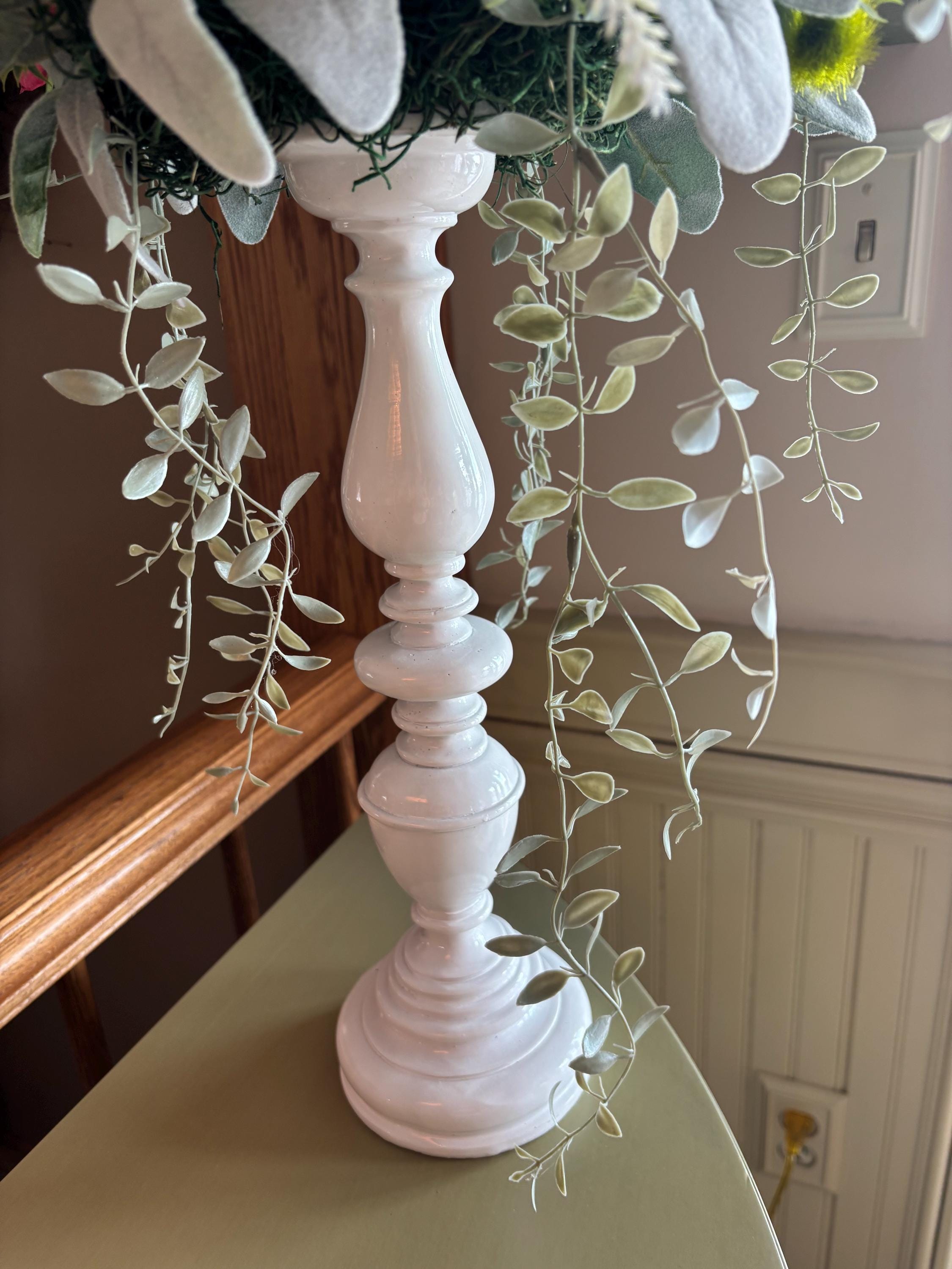 Bright Bunny Floral Candlestick Arrangement for Spring. - Etsy