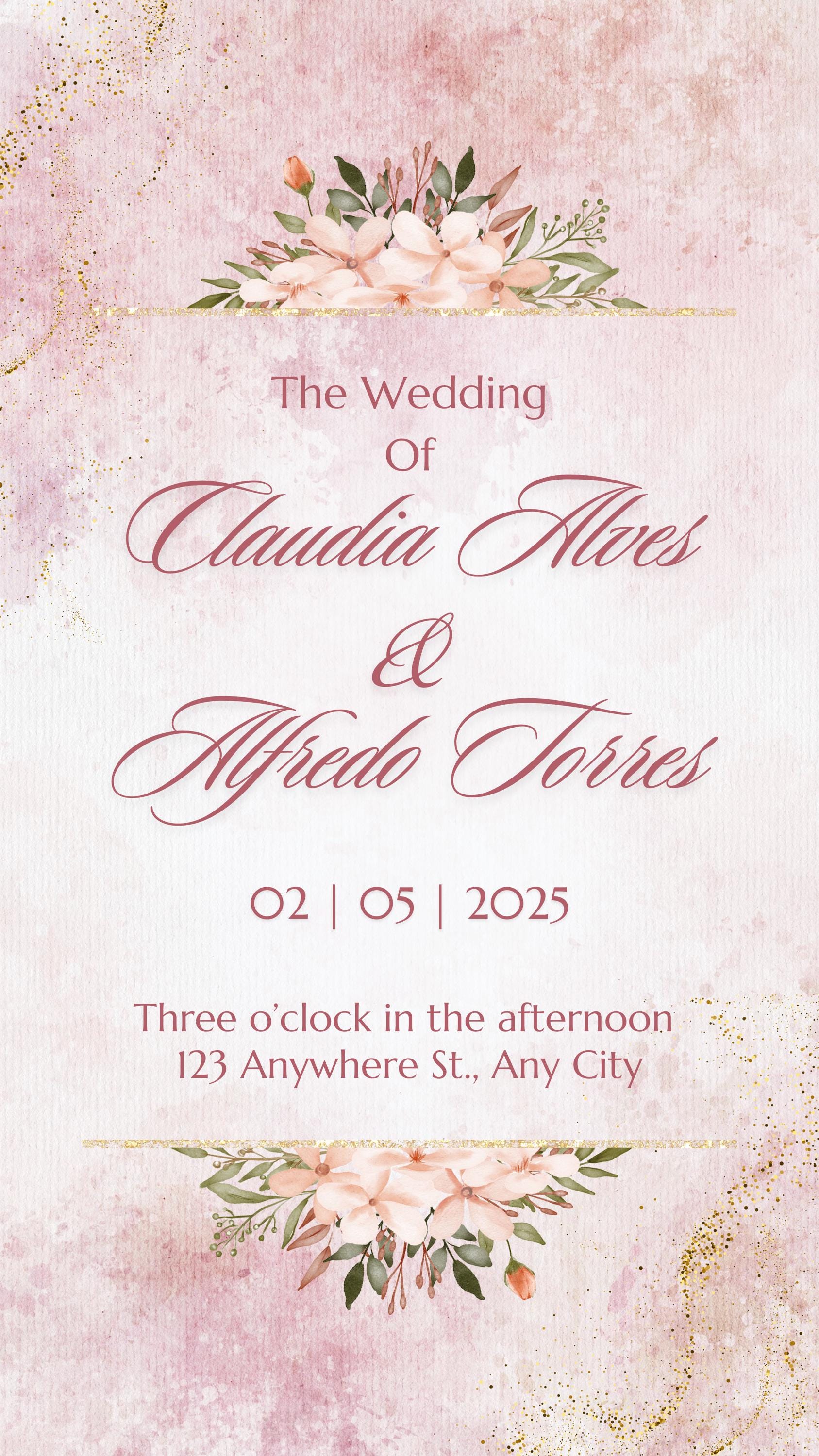 Custom Wedding Digital Invitation, Animated Wedding Video Invitation ...