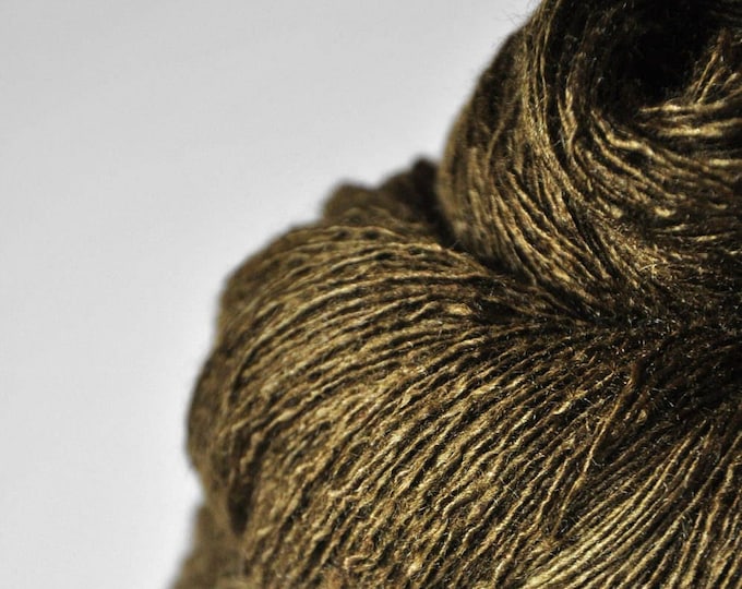Dried Brown Algae Tussah Silk Lace Yarn Hand Dyed Lace Yarn ...