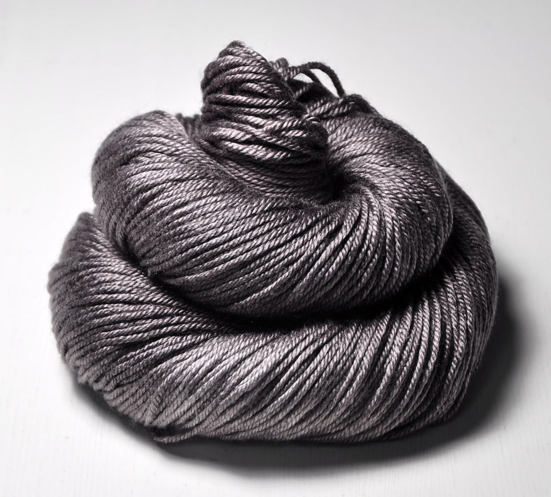 Faded Black Walnut Floor - Silk / Merino DK Yarn Superwash - Hand Dyed ...