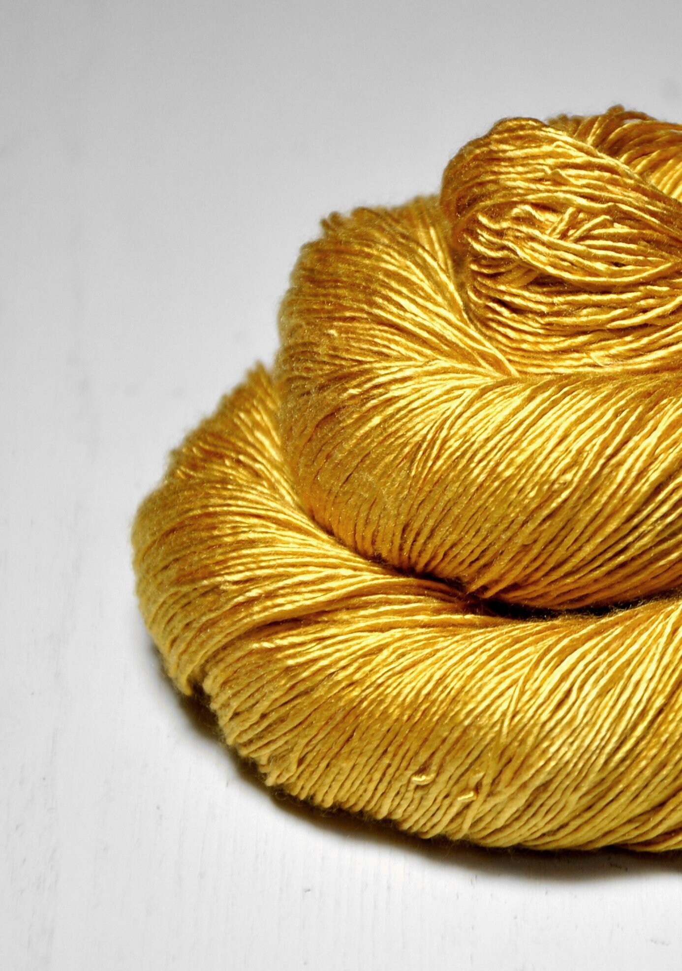 Sewing & Needlecraft Golden Corn Silk Yarn Hand Dyed Worsted weight ...