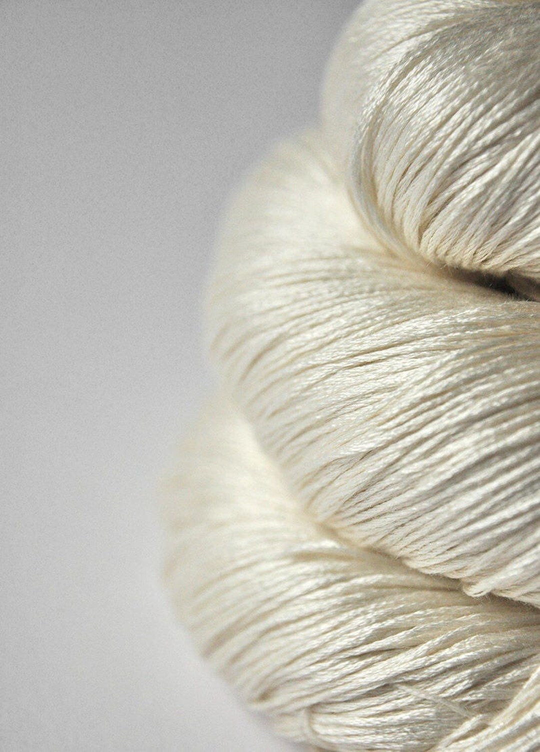 Ghost - 90g - Natural Undyed Silk Lace Yarn by Dyeforyarn - Color ...