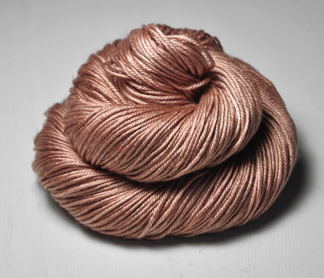 Rotten Chestnut Cream Macaron - Silk / Merino DK Yarn Superwash - Hand ...