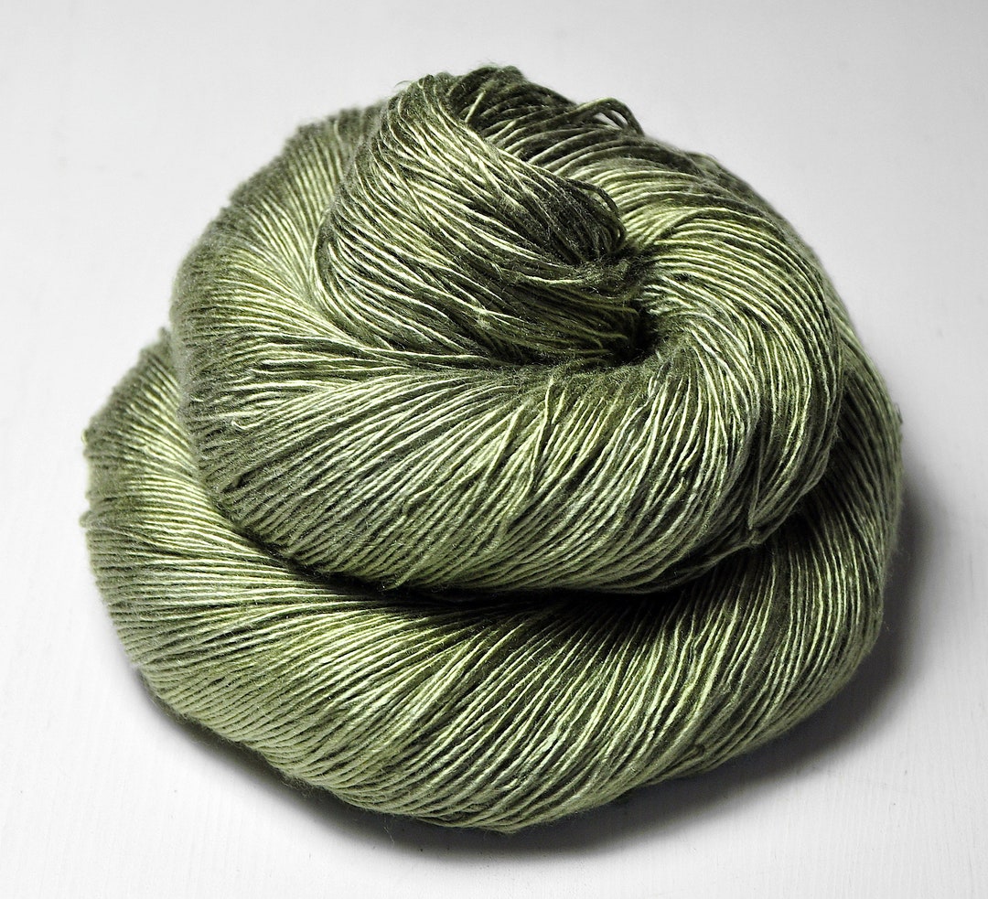 Rotten Pistachio Cream Macaron - Cream Silk Fingering Yarn - Hand Dyed ...