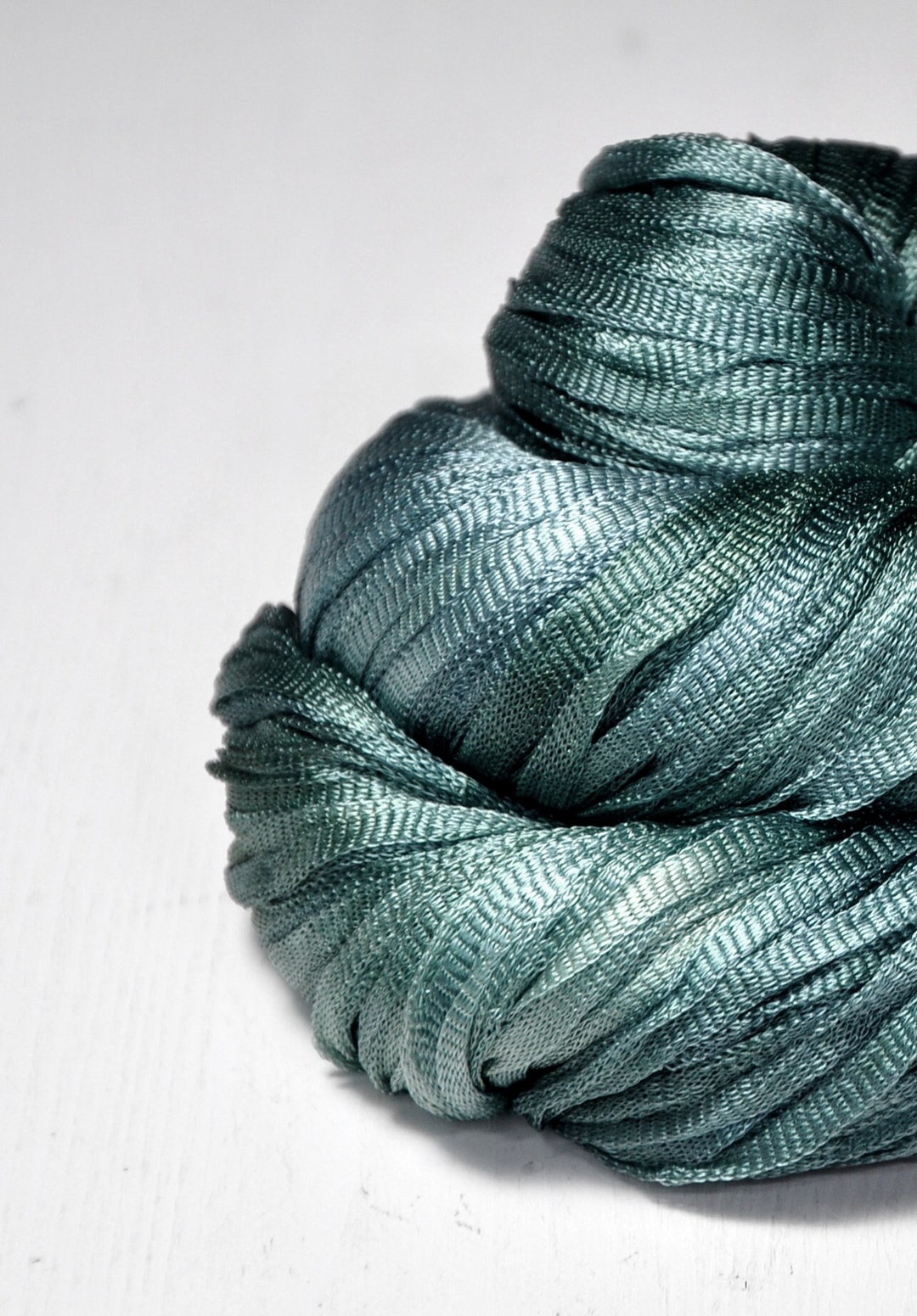 Raining on a Mossy Tombstone - Glossy Silk Light Fingering Cord Yarn ...