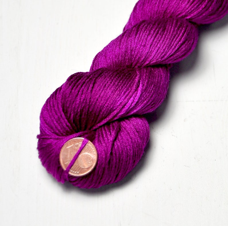 Electric Light Purple Silk / Cashmere Fingering Yarn | Etsy