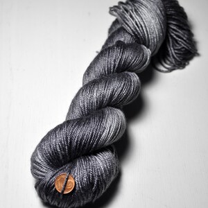Gray Which Must Not Be Named - Silk / Merino DK Yarn Superwash - Hand ...