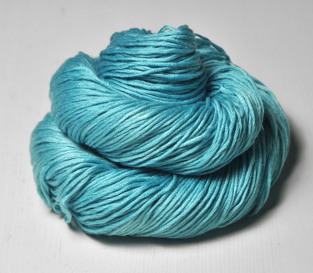 Cyan Which Must Not Be Named - Silk / Cashmere Fingering Yarn ...
