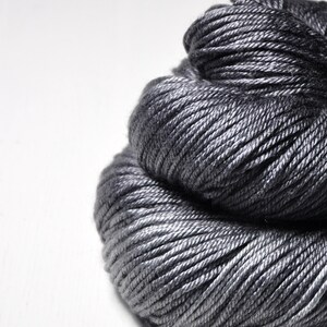 Gray Which Must Not Be Named - Silk / Merino DK Yarn Superwash - Hand ...
