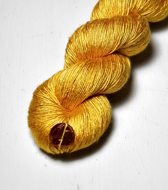 Sewing & Needlecraft Golden Corn Silk Yarn Hand Dyed Worsted weight ...