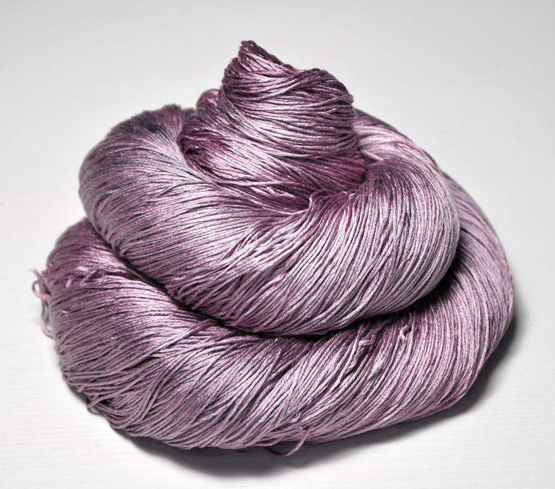 Withering Red Orchid OOAK - Silk Lace Yarn - Hand Dyed Silk Yarn ...